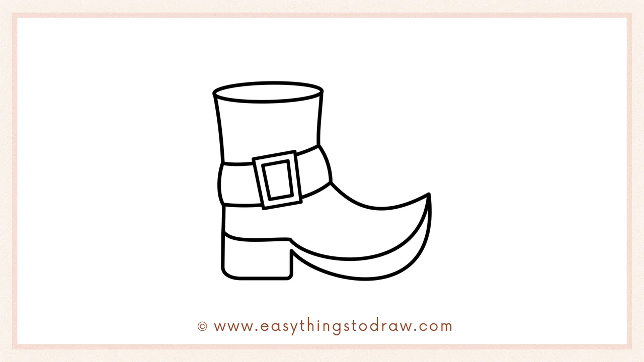 How to Draw a Lucky Leprechaun Boot Step by Step – Kid-Friendly Drawing ...