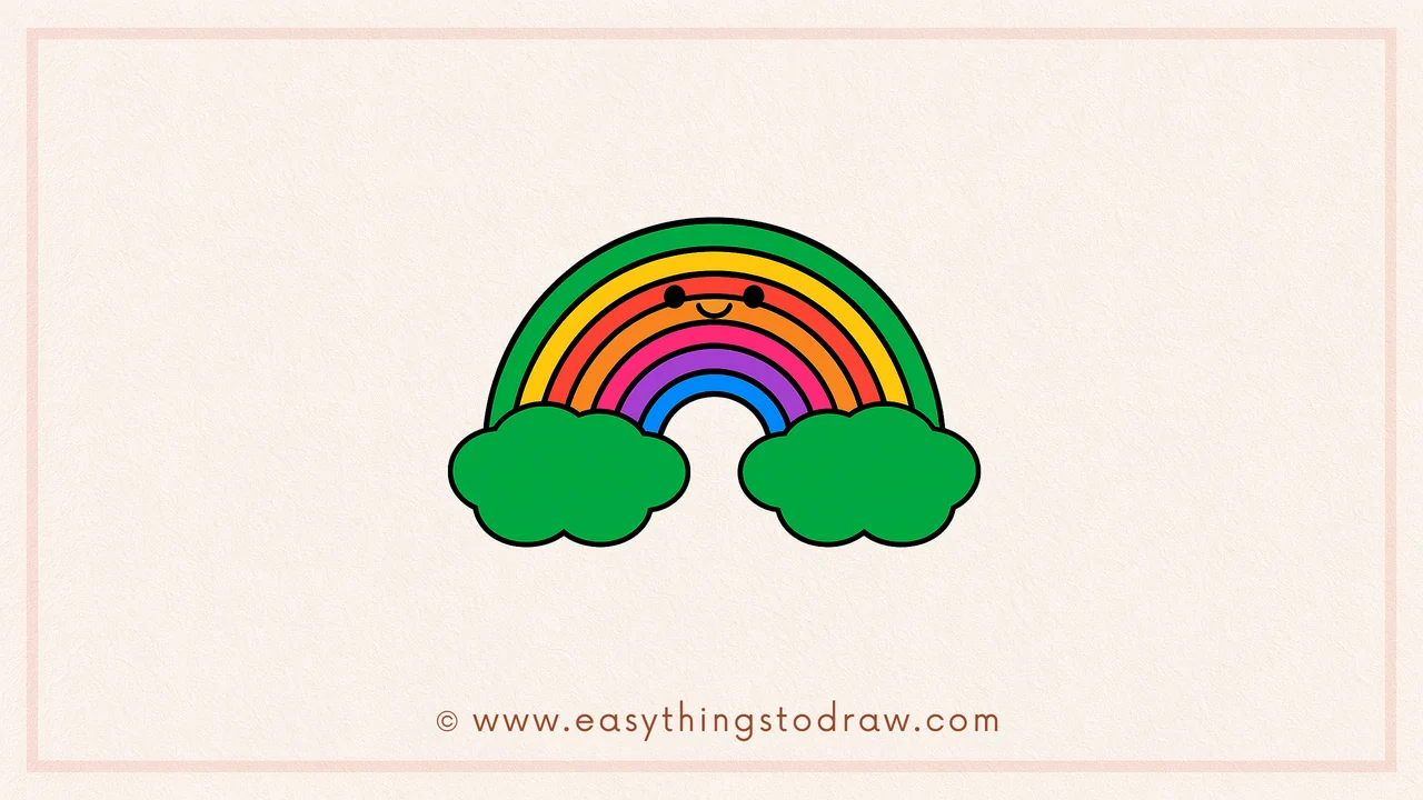 How to Draw a Cute Rainbow Step by Step – Fun Drawing Guide for Young ...
